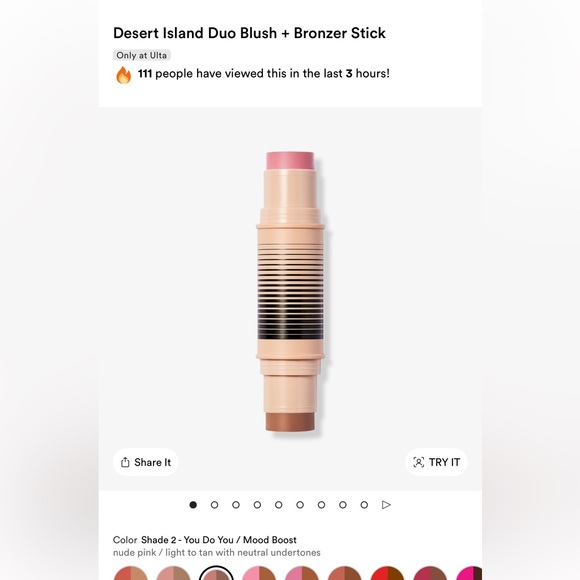 Dibs | Makeup | Dibs Desert Island Duo Blush Bronzer Stick 2 | Poshmark